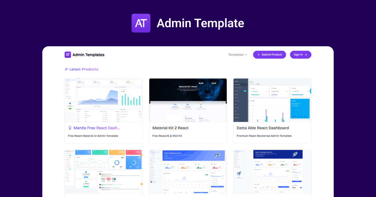 Free Admin Dashboard Templates & Themes